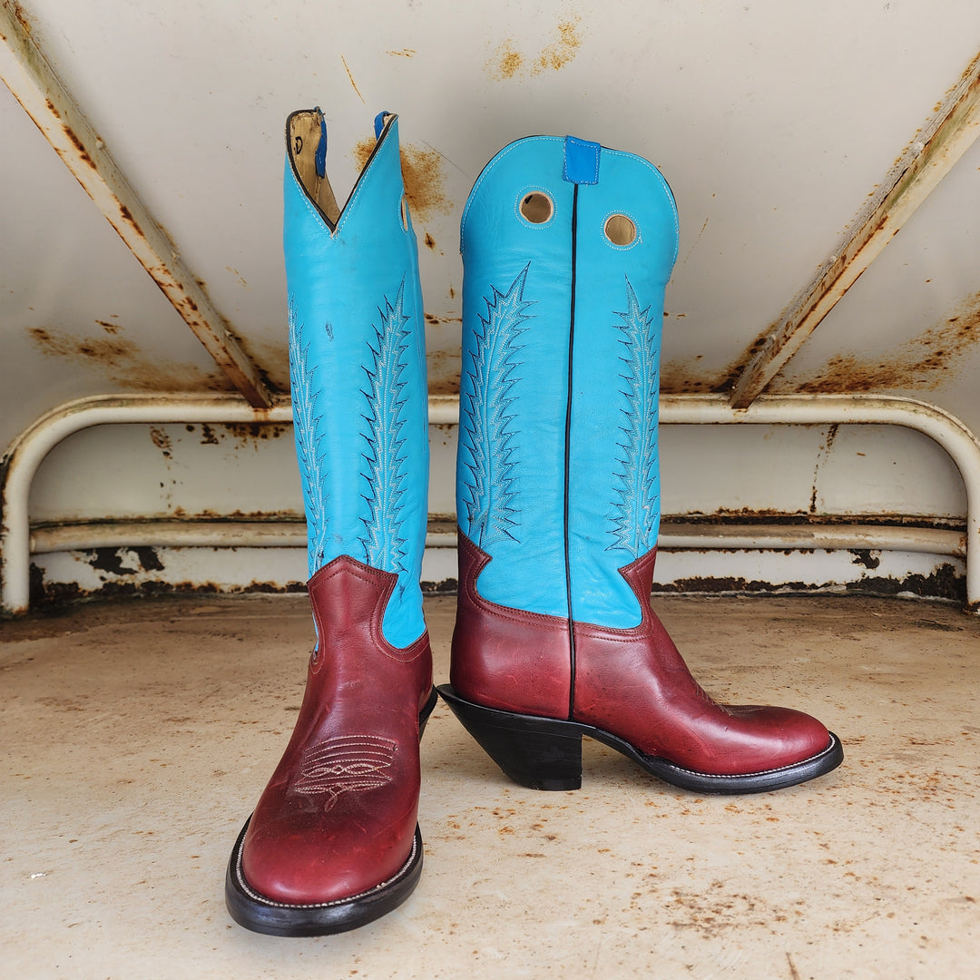 Jose Sanchez Boot Wine W/Blue – Picosa Creek Outfitters