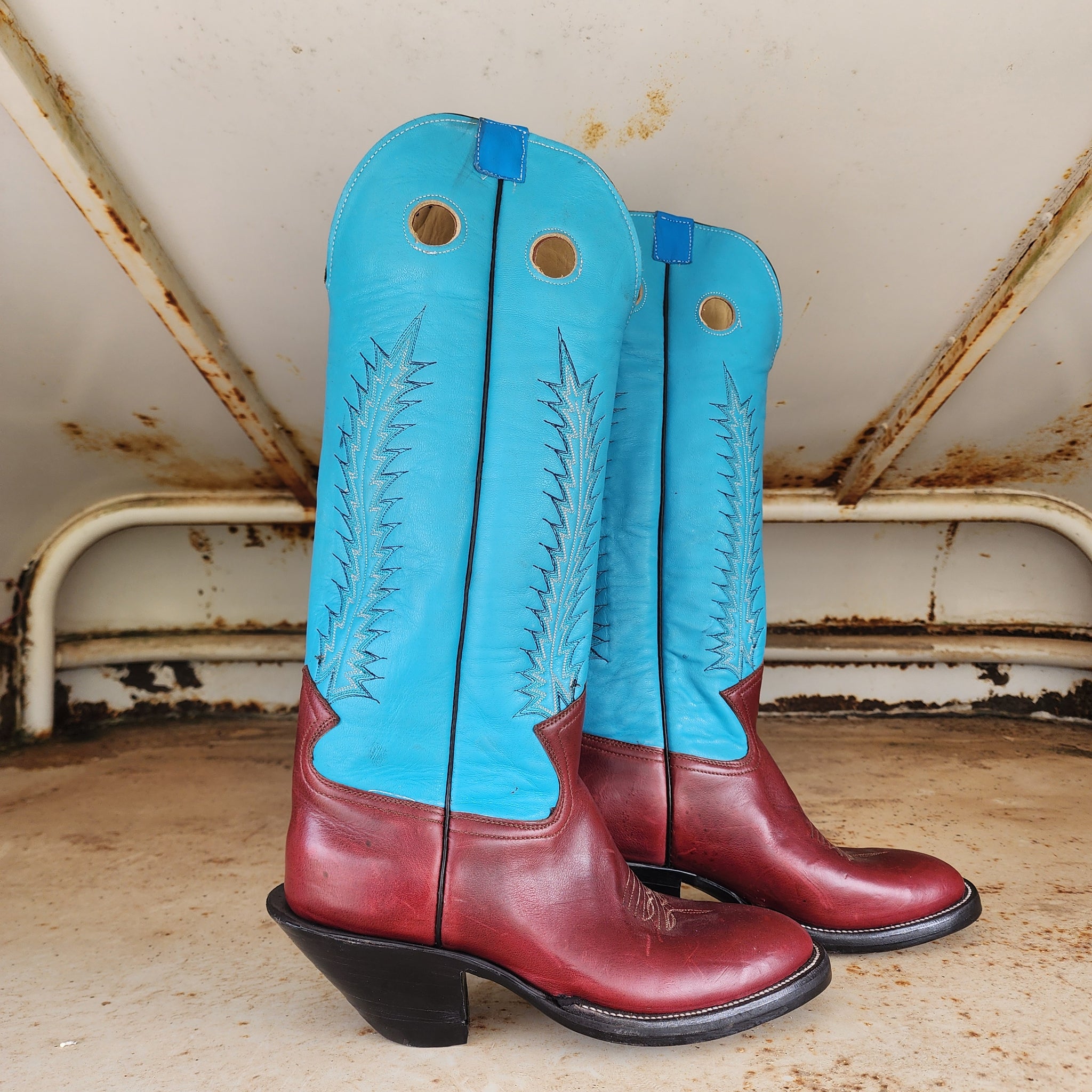 Jose Sanchez Boot Wine W/Blue – Picosa Creek Outfitters