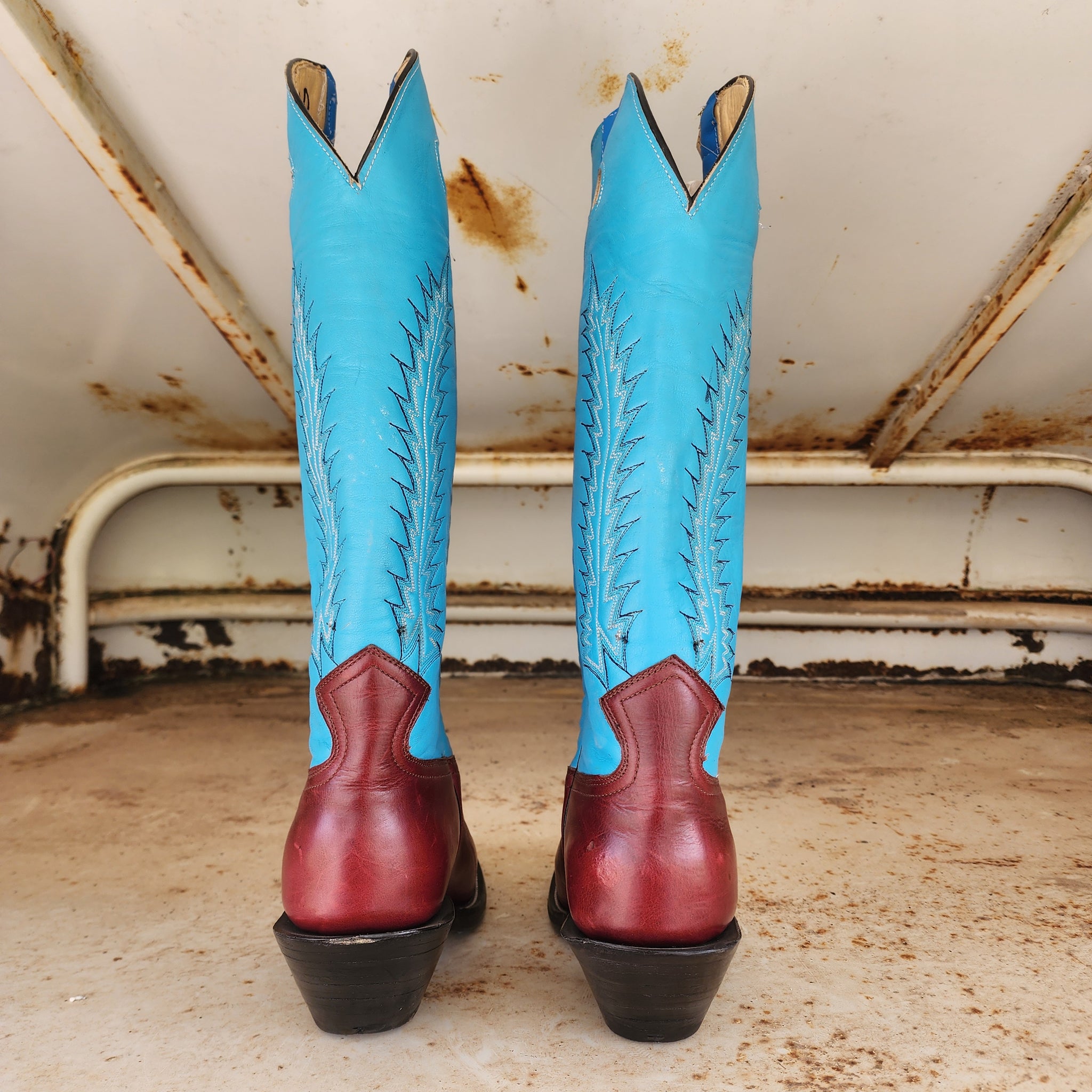 Jose Sanchez Boot Wine W/Blue – Picosa Creek Outfitters