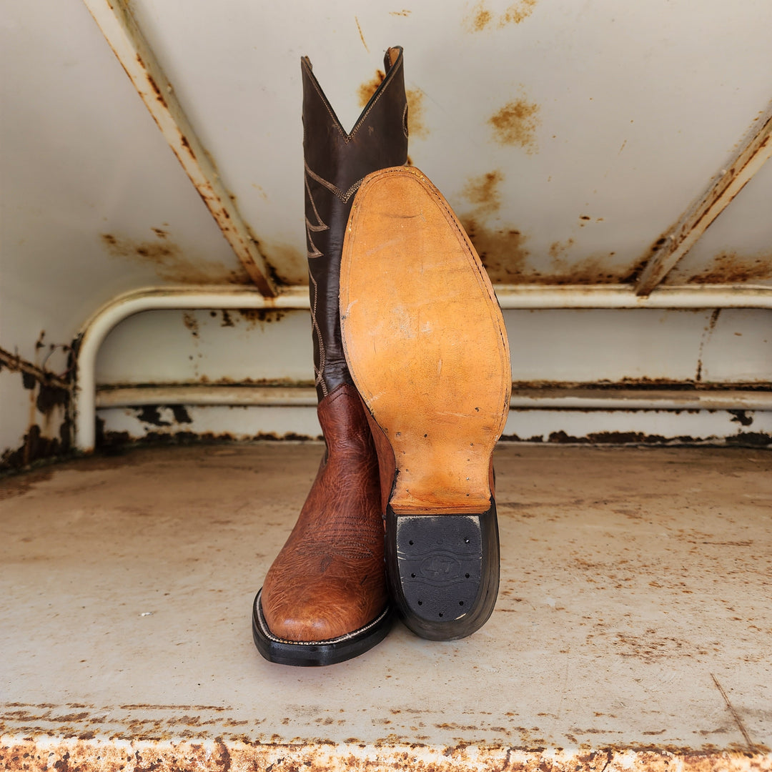 Jose Sanchez Boot Brown W/Brown Mule Hide – Picosa Creek Outfitters